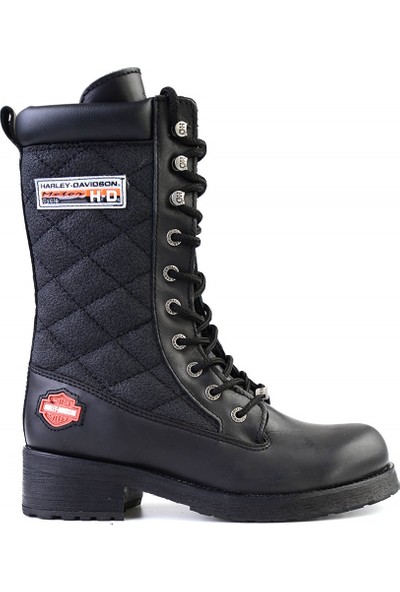 Harley Davidson Rose Black Deri Kadın Bot