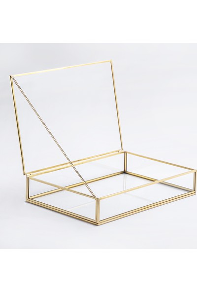 El Crea Designs Dekoratif Kapaklı Cam Takı, Makyaj, Aksesuar Kutusu Gold Pirinç Brass El Crea Designs Dekoratif Kapaklı Cam Takı, Makyaj, Aksesuar Kutusu Gold Pirinç Brass