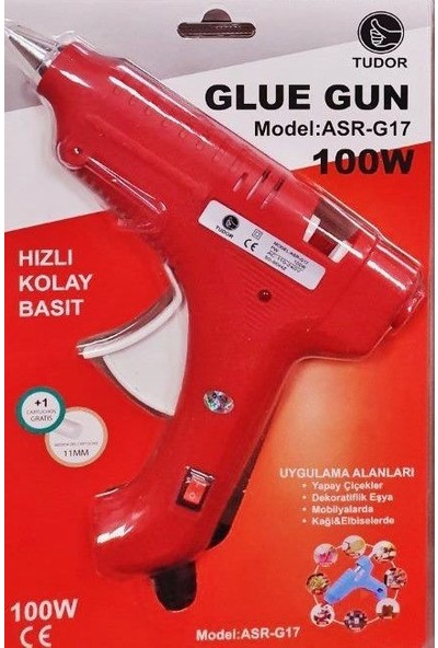 Makro Yapı Tudor Sıcak Kalın Mum Silikon Tabancası 100 Watt Anahtarlı Kırmızı Makro Yapı Tudor Sıcak Kalın Mum Silikon Tabancası 100 Watt Anahtarlı Kırmızı