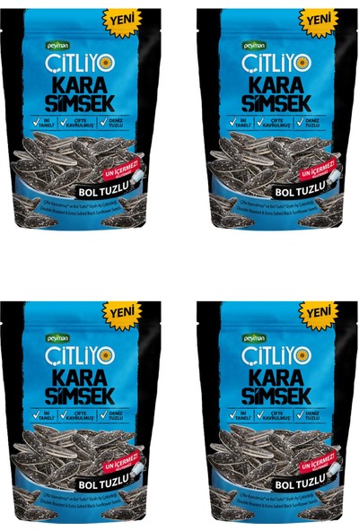 Peyman Çitliyo Kara Şimşek Bol Tuzlu Ay Çekirdeği 120 gr x 4 Peyman Çitliyo Kara Şimşek Bol Tuzlu Ay Çekirdeği 120 gr x 4