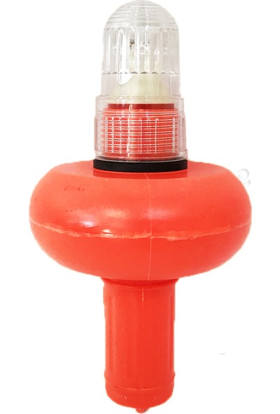 Işıklı Şamandıra Çift Pilli Kırmızı LED Işık Fotoselli Çakarlı