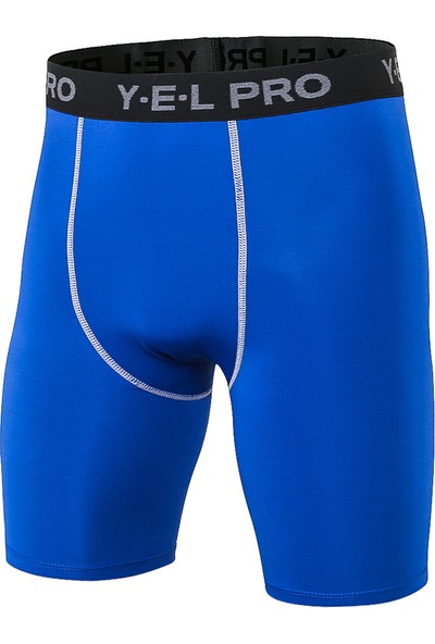 Buyfun Erkek Bodycon Spor Şort - XL - Mavi (Yurt Dışından)