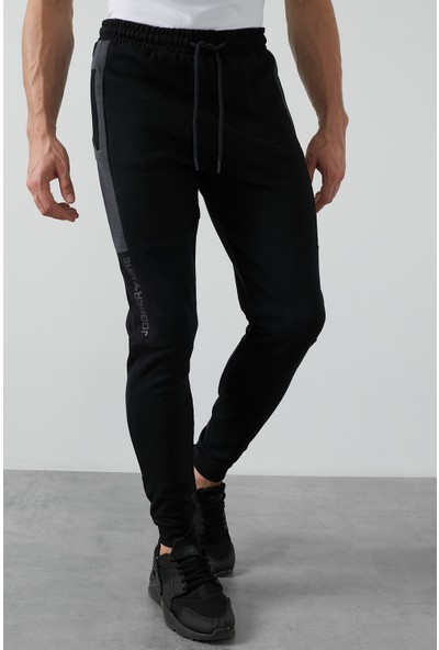 Buratti Slim Fit Yazı Baskılı Belden Bağlamalı Cepli Eşofman Altı 568R212