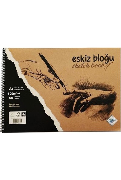 Art Liva Dokulu Eskiz Defteri 50 Sayfa A3 120 gr Art Liva Dokulu Eskiz Defteri 50 Sayfa A3 120 gr