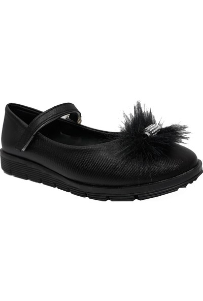 Hoppy 12301 Baskılı Deri Tüylü Filet Çocuk Babet