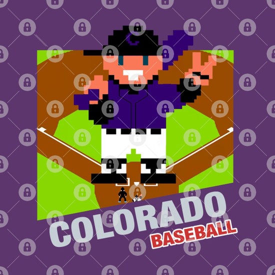 Fizello Colorado Baseball 8 Bit Pixel Art Cartridge Design Fiyatı