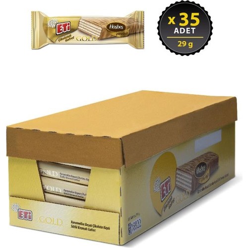 Eti Çikolatalı Gofret Gold 29 G x 35 Adet Fiyatı