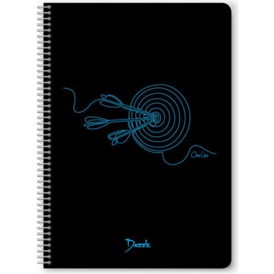 Duzzle 96 Yaprak Çizgili Siyah Telli Defter Fiyatı