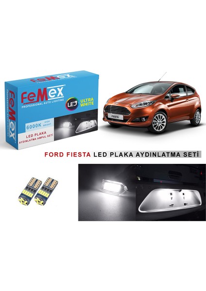 Femex Ford Fiesta LED Plaka Aydınlatma Ampul Seti Femex Fiyatı