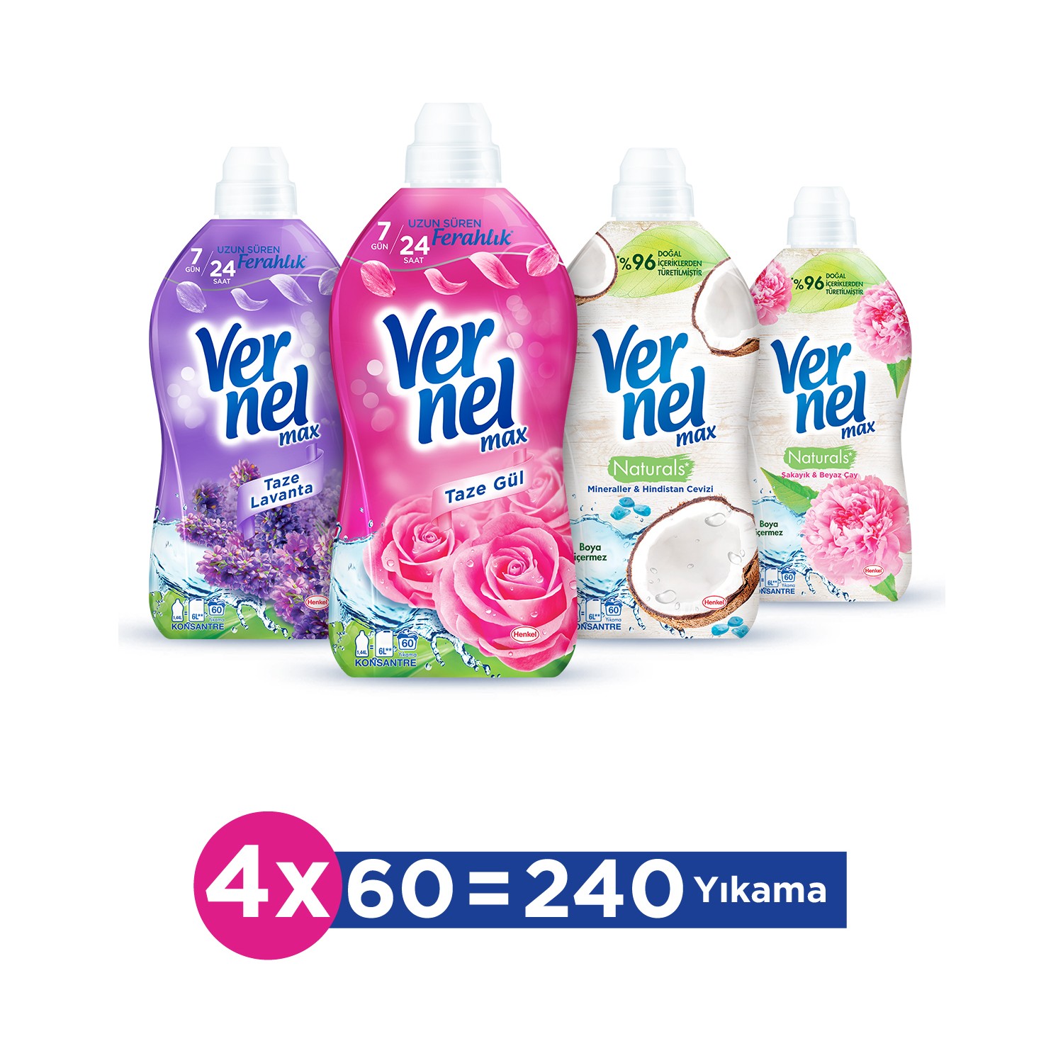 Vernel Max Taze Gül 1.44L & Vernel Max Taze Lavanta 1.44L & Vernel Max ...