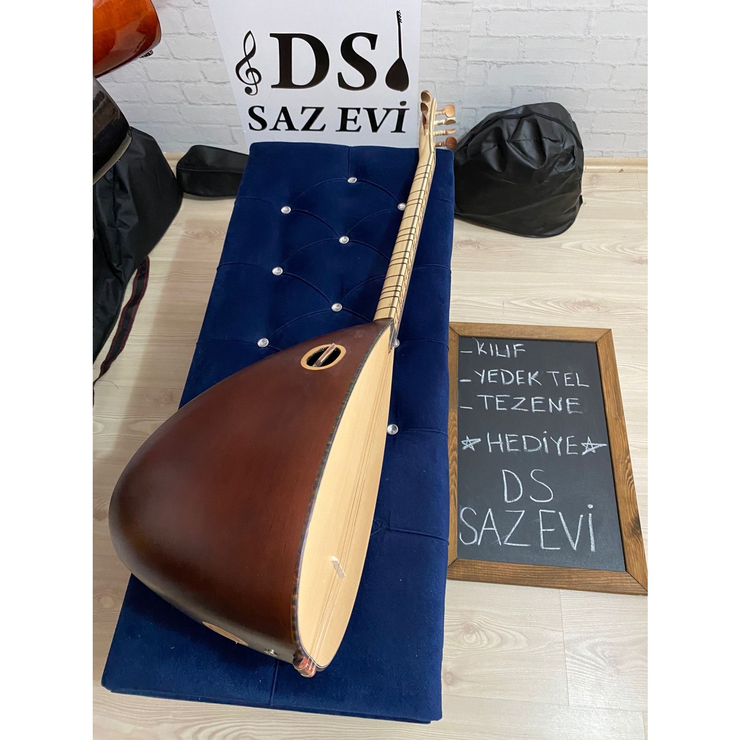 DS Saz Evi Profesyonel Maun Tekne Kısa Sap Bağlama Saz Fiyatı