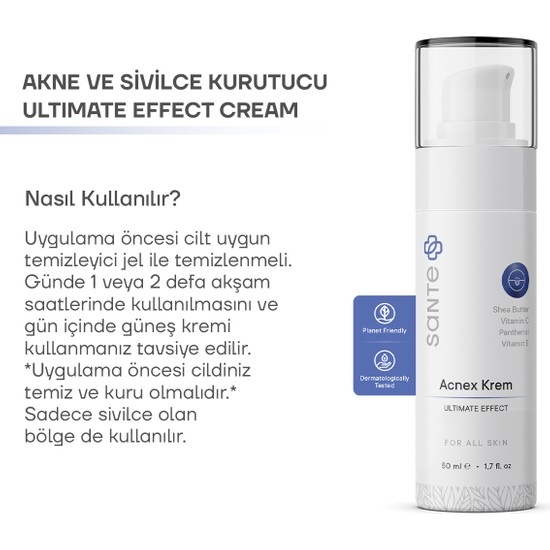 Sante Plus Acnex Krem 50ML Fiyatı - Taksit Seçenekleri