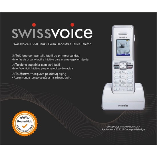 Swissvoice IH250 Renkli Ekran Handsfree Telsiz Telefon Fiyatı