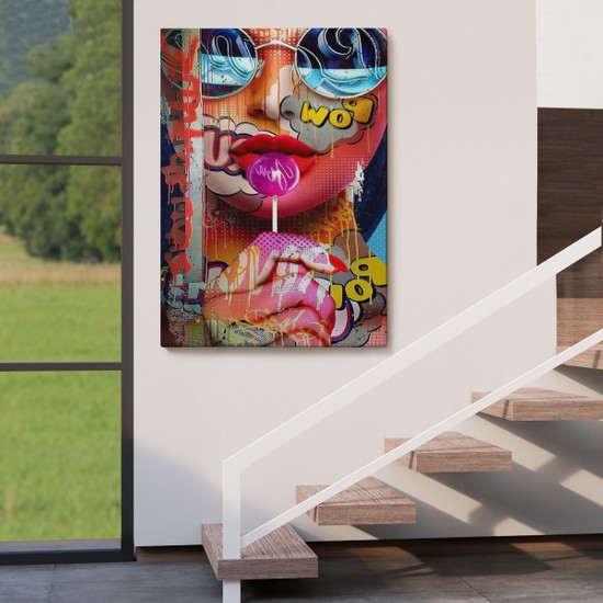 Winta Shop Pop Art Sokak Sanatı Renkli Kadın Dekoratif Duvar Fiyatı