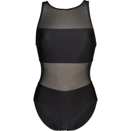Arena Mesh Panels Swimsuit Vent Kadın Siyah Yüzücü Mayosu Fiyatı