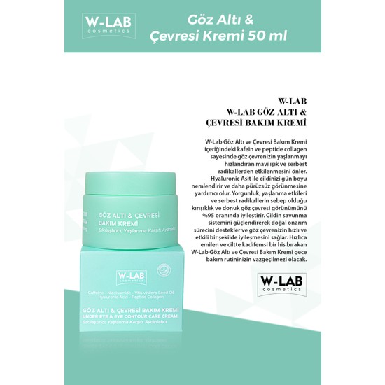W-Lab W Lab Göz Altı Ve Çevresi Bakım Kremi 50 Ml Fiyatı