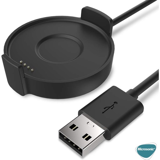 Microsonic Ticwatch Pro Manyetik USB Şarj Kablosu Siyah Fiyatı