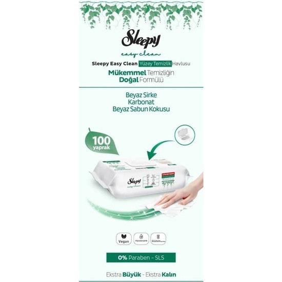 Sleepy Easy Clean Yüzey Temizlik Havlusu 100'LÜ x 3 Fiyatı