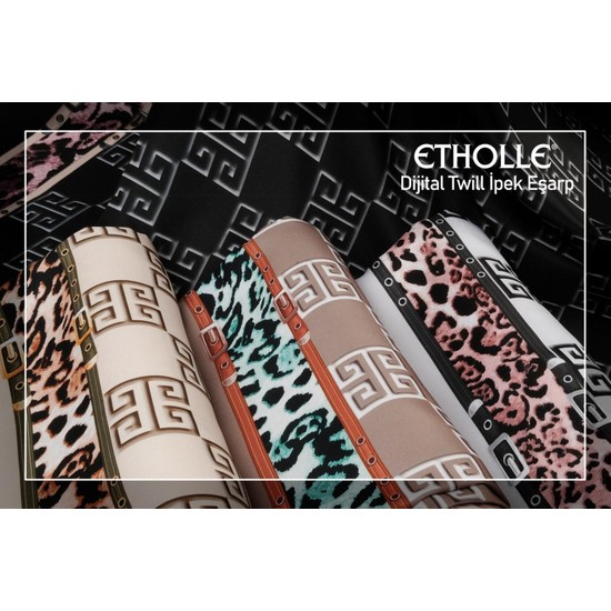 Etholle Dijital Twill Mısır Desenli Eşarp Fiyatı