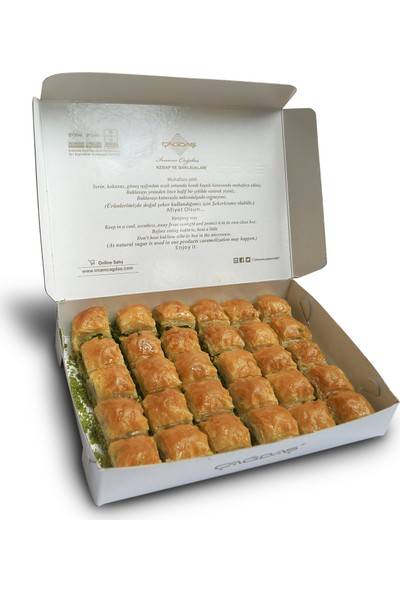 Imam Çağdaş Fıstıklı Kuru Baklava 1 kg Paket Imam Çağdaş Fıstıklı Kuru Baklava 1 kg Paket