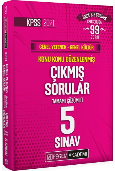 Pegem Akademi KPSS 2021 Genel Yetenek Genel Kültür Konu Konu Düzenlenmiş Tamamı Çözümlü Çıkmış Sorular Son 5 Sınav Pegem Akademi KPSS 2021 Genel Yetenek Genel Kültür Konu Konu Düzenlenmiş Tamamı Çözümlü Çıkmış Sorular Son 5 Sınav
