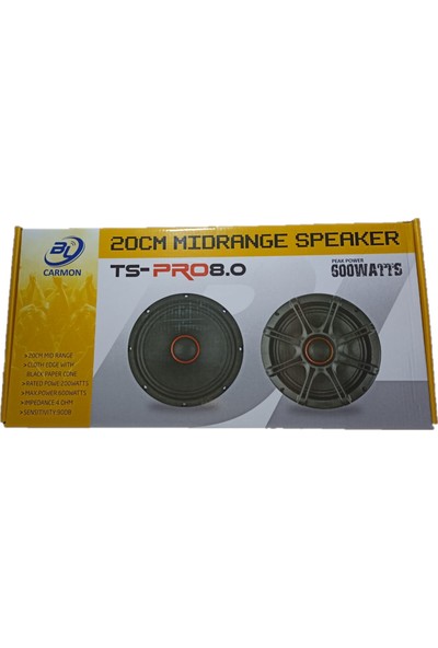 Bl Carmon Ts-Pro8.0 20 cm Midrance 600W Oto Hoparlör