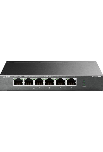 TP-Link TL-SF1006P 6-Port 10/100Mbps Masaüstü 4-Port PoE+ Switch TP-Link TL-SF1006P 6-Port 10/100Mbps Masaüstü 4-Port PoE+ Switch