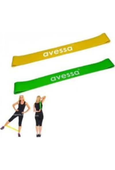 Avessa Latex Aerobik Band 2li Set Hafif Orta Avs-Labset Avs-Labset