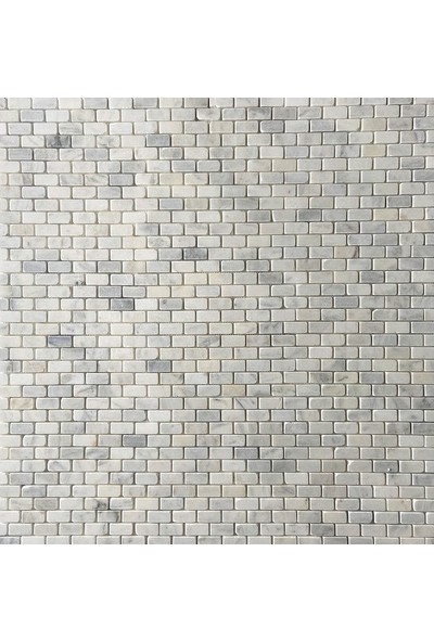 Pietramosaic Eskitme Doğal Taş Dekorasyon Tuğla Desen Beyaz-Gri Mermer Duvar Kaplama Fileli Mozaik 2,3x4,8 cm Pietramosaic Eskitme Doğal Taş Dekorasyon Tuğla Desen Beyaz-Gri Mermer Duvar Kaplama Fileli Mozaik 2,3x4,8 cm