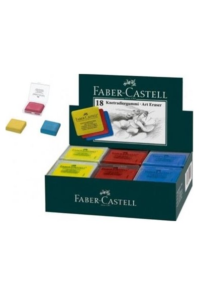 Faber-Castell Hamur Silgi Kutulu Renkli 18'li Paket Faber-Castell Hamur Silgi Kutulu Renkli 18'li Paket
