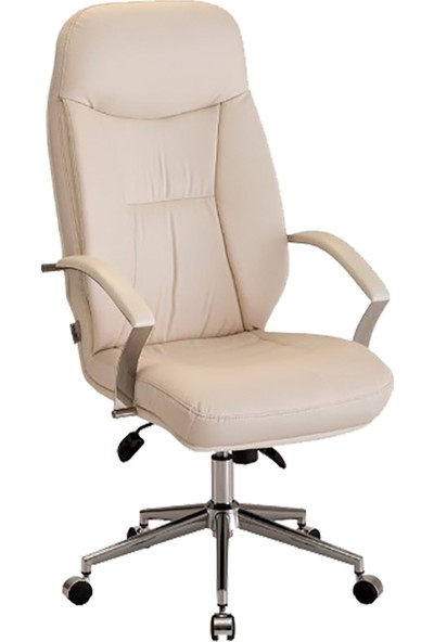 Asbir Rigel Napoli Yönetici Koltuğu Çalışma Koltuğu Ofis Koltuğu Krem Renk