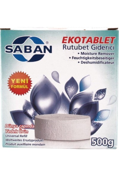 Saban SABAN 500 GR Nem Alıcı Yedek Tablet Natural Saban SABAN 500 GR Nem Alıcı Yedek Tablet Natural