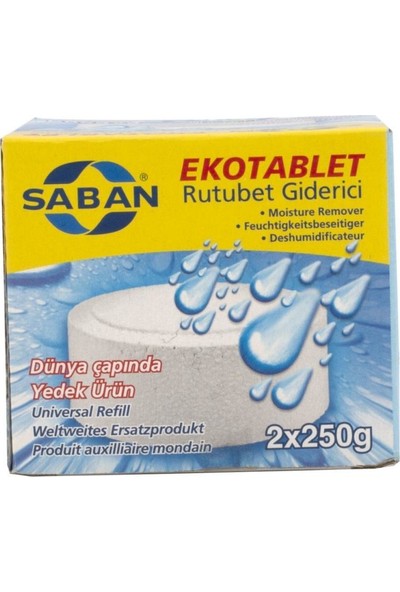 Saban Saban nem Alıcı Yedek Tablet 2 X 250 gr Saban Saban nem Alıcı Yedek Tablet 2 X 250 gr