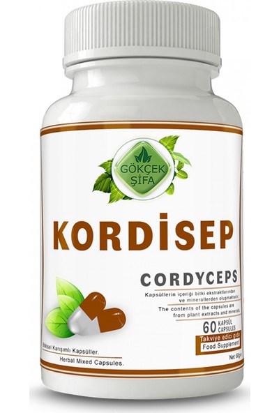 Gökçek Kordisep Kapsül - 60 Kapsül x 1000mg Gökçek Kordisep Kapsül - 60 Kapsül x 1000mg