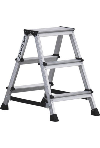 Çağsan 3 Basamaklı Olimpos Çift Çıkışlı Alüminyum Merdiven (OL3)
