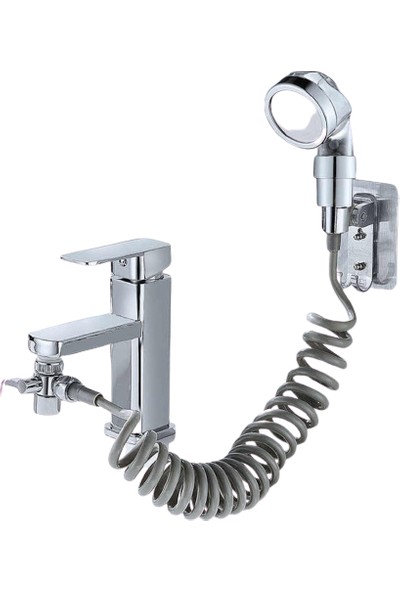 Eden Spiral Hortumlu Lavabo Musluk Duş Başlığı 2 in1 Ayarlanabilir