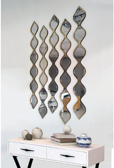 Pektas Su Damlası Dekoratif Ayna Altın Renk Pektas Su Damlası Dekoratif Ayna Altın Renk