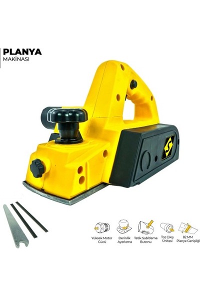 Sturdy Power Tools 3000 Watt Magnezyum Çift Bıçaklı Sjs Metal Şanzuman Planya Makinası