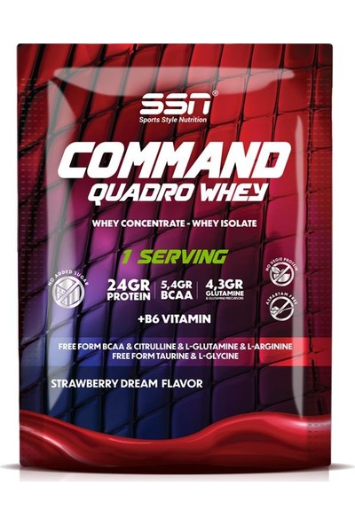 Ssn Command Quadro Whey 30 gr Tek Sachet Çilek Ssn Command Quadro Whey 30 gr Tek Sachet Çilek