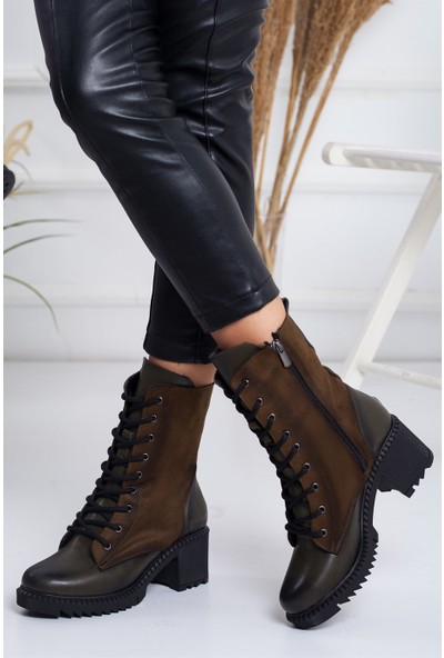 Lovita Dina Kadın Topuklu Postal Bot Haki Lovita Dina Kadın Topuklu Postal Bot Haki