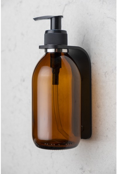 Trichi Design 300 ml Sıvı Sabunluk ve Siyah Askı Aparatı