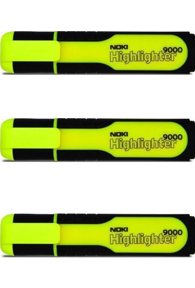 Noki Fosforlu Kalem Sarı 9000 3'lü Set Noki Fosforlu Kalem Sarı 9000 3'lü Set