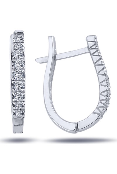 Lova Pırlantalı Lale Halka Küpe Lova Pırlantalı Lale Halka Küpe