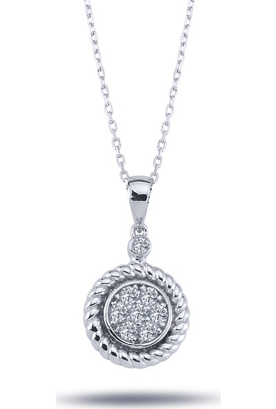 Lova Pırlanta Burgu Çiçek Bezeme Kolye Lova Pırlanta Burgu Çiçek Bezeme Kolye