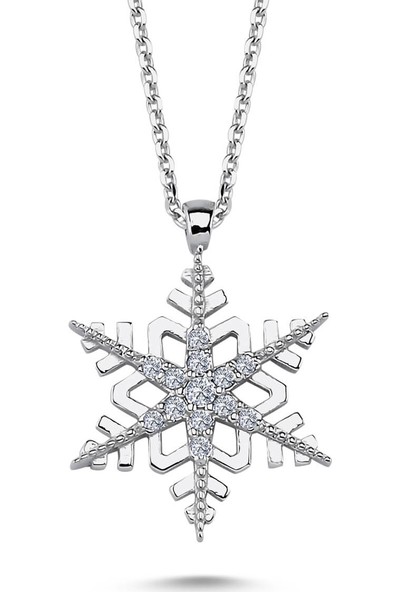 Lova Pırlanta Kar Tanesi Kolye