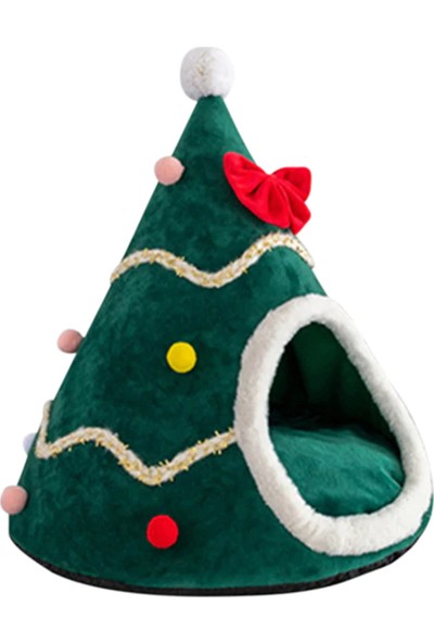 Pericat Noel Çam Ağacı Kedi - Küçük Irk Köpek Yatağı