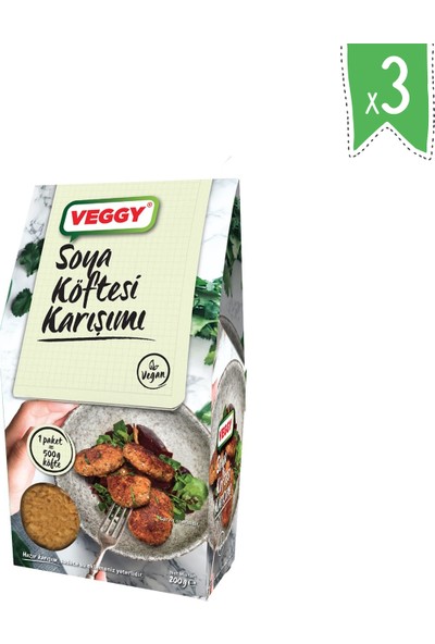 Veggy Soya Köftesi Karışımı 200 gr x 3'lü