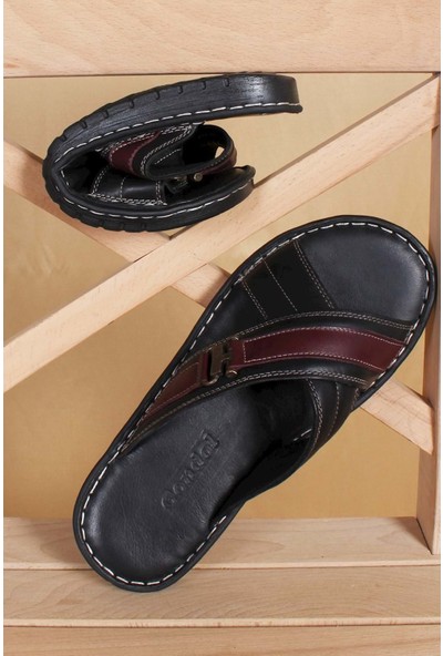 Gondol Deri Anatomik Erkek Terliği KML.102