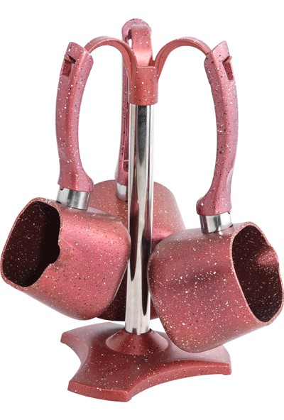 MedCook Granit Kare Cezve Seti 4 Parça Standlı MedCook Granit Kare Cezve Seti 4 Parça Standlı