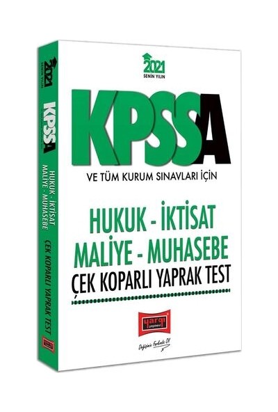 Yargı Yayınevi 2021 KPSS A Grubu ve Tüm Kurum Sınavları İçin Hukuk-İktisat-Maliye-Muhasebe Çek Koparlı Yaprak Test Yargı Yayınevi 2021 KPSS A Grubu ve Tüm Kurum Sınavları İçin Hukuk-İktisat-Maliye-Muhasebe Çek Koparlı Yaprak Test